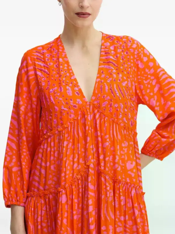 Lola Casademunt Sequin-embellished Tiered Maxi Dress