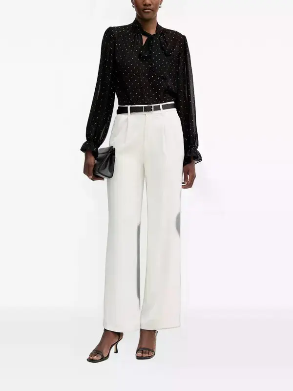 Joseph Ribkoff Polka-dot Pussy-bow Blouse