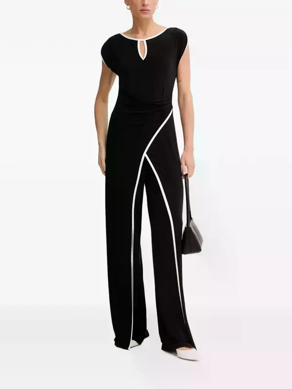 Joseph Ribkoff Contrast Trim Jumpsuit - Black