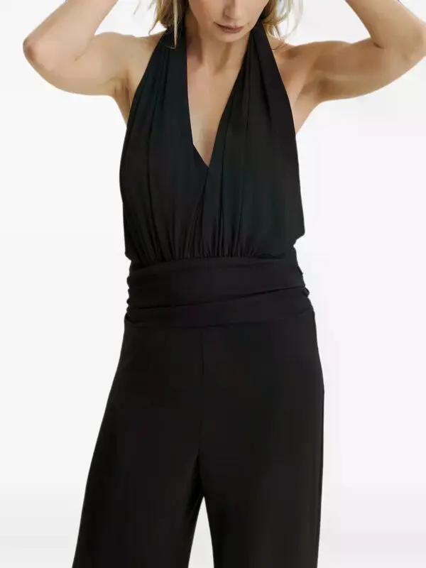 CUANNA Halterneck Ruched Jumpsuit