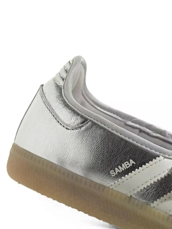 Adidas Samba Jane Touch-strap Sneakers In Metallic - Silver