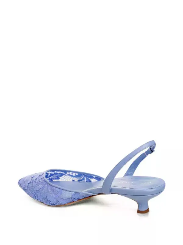 GINISSIMA Ines Lace Slingback Pumps - Blue
