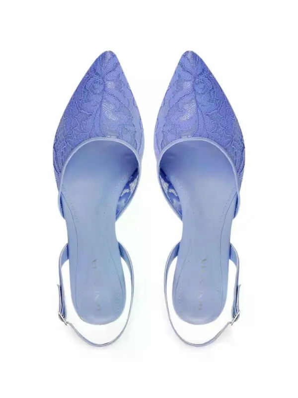 GINISSIMA Ines Lace Slingback Pumps - Blue