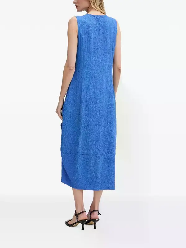Joseph Ribkoff Textured Midi Dress With Bow Detail - Blue
