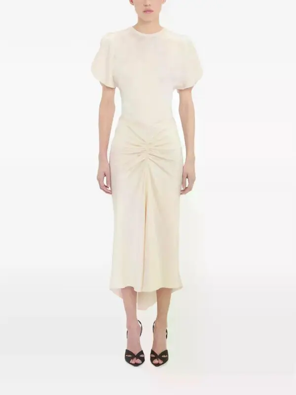Victoria Beckham Bela Asymmetric Midi Skirt - Neutrals