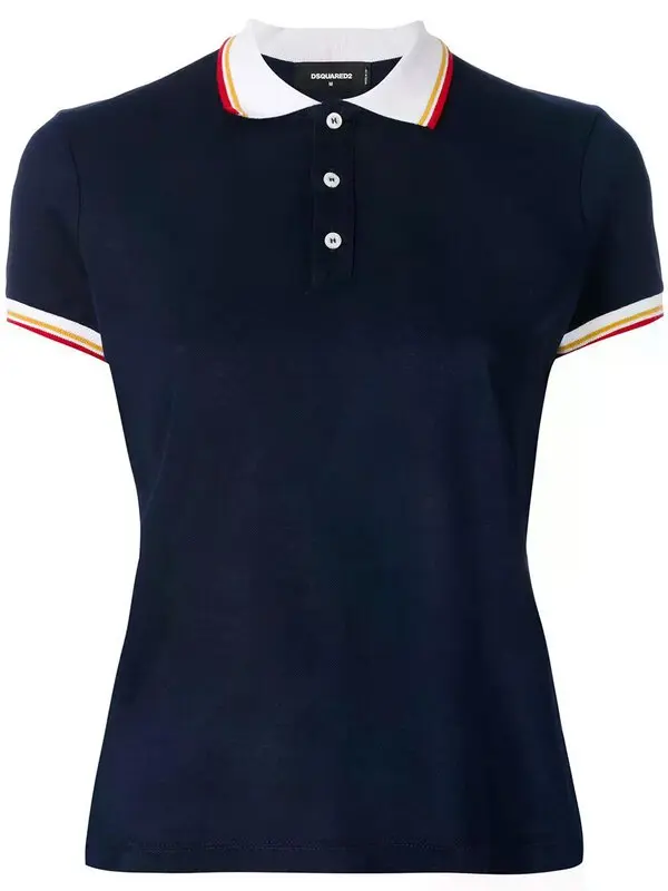 Dsquared2 Contrast-collar Polo Top