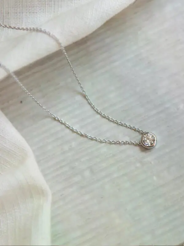 AUREE JEWELLERY Verona Cubic Zirconia Necklace - Silver