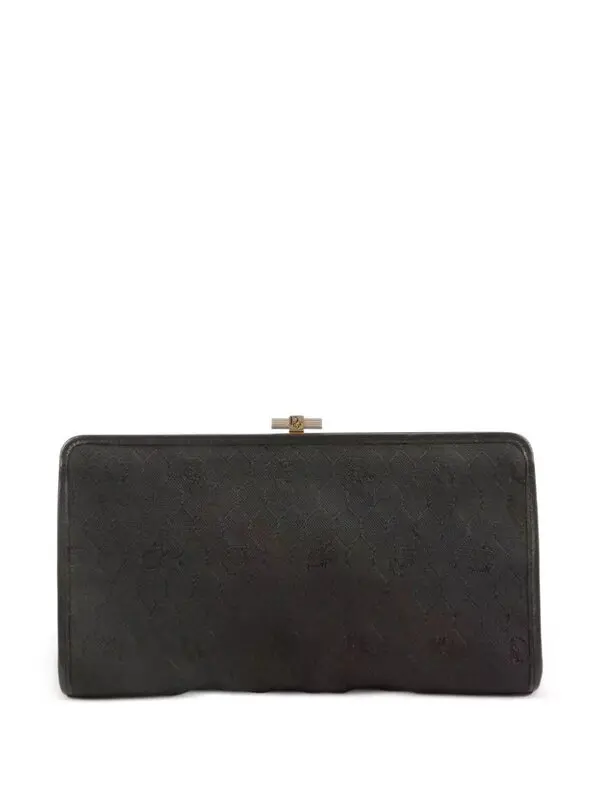Dior 1980s Monogram Clutch Bag - Black