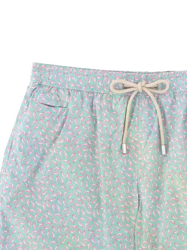 MC2 SAINT BARTH Flamingo Print Swim Shorts - Blue