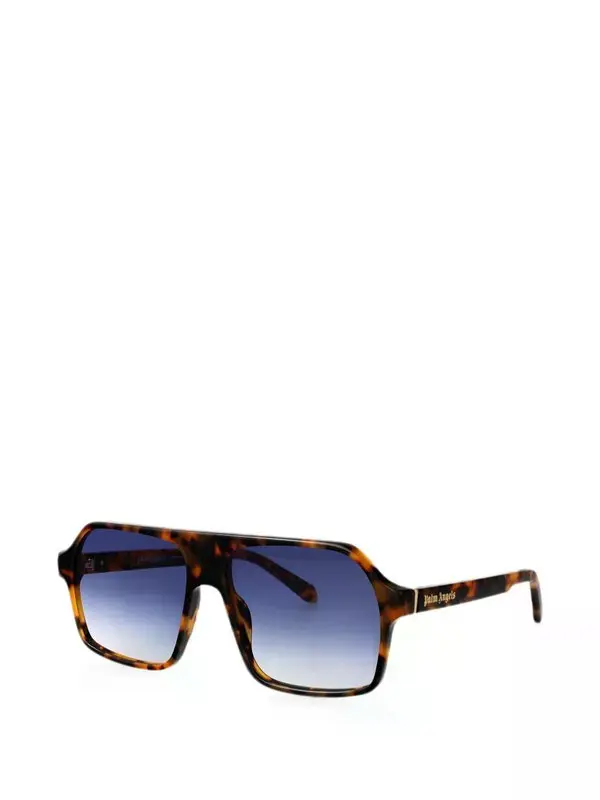 Palm Angels Camino Geometric Frame Sunglasses - Brown