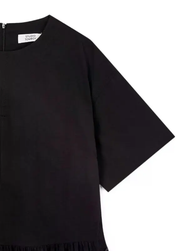 STUDIO TOMBOY Button-detail Tiered Midi Dress