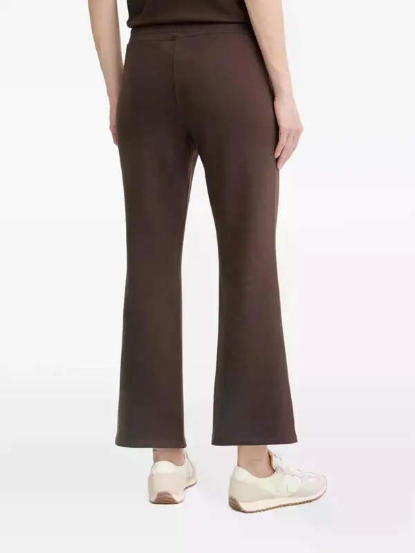Dkny Logo Plaque Drawstring Track Pants - Brown