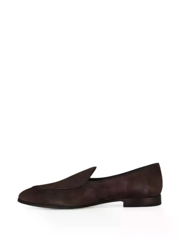 Eleventy Almond Toe Suede Loafers