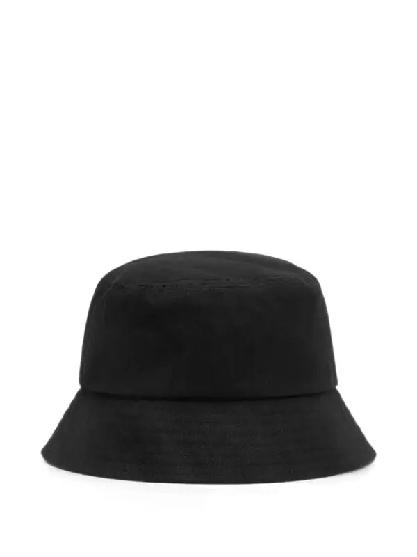 MAISON MARGIELA Cotton Bucket Hat With Signature Print - Black