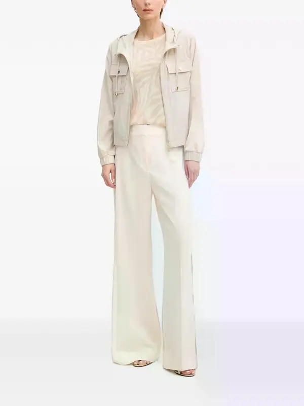 Joseph Ribkoff Hooded Zip-up Jacket With Flap Pockets