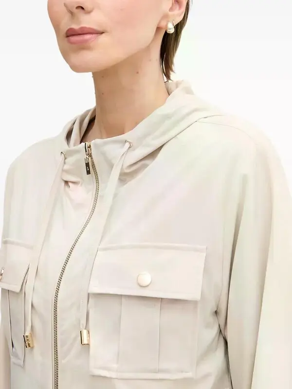 Joseph Ribkoff Hooded Zip-up Jacket With Flap Pockets