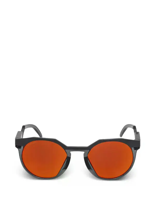 Oakley Hstn Geometric-frame Sunglasses With Orange Tinted Lenses - Grey