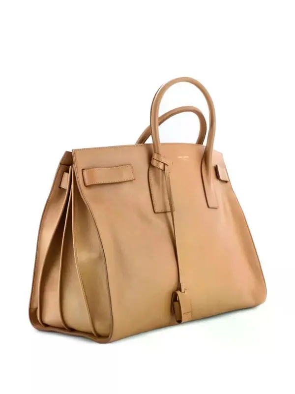 Saint Laurent Sac De Jour Leather Large Tote Bag - Brown