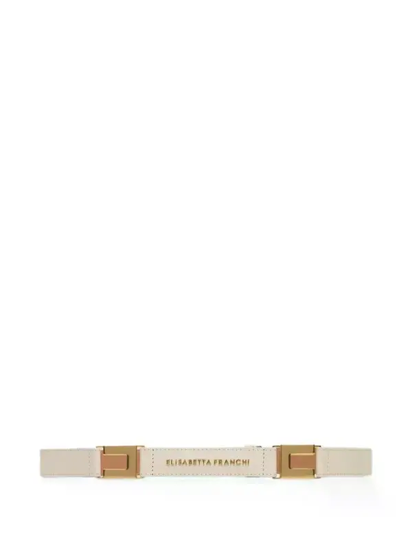Elisabetta Franchi Logo-lettering Cut-out Belt - Neutrals
