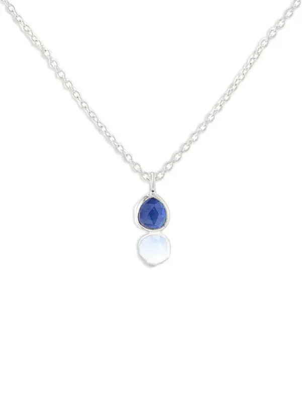 AUREE JEWELLERY Mini Manhattan Sapphire Necklace - Silver