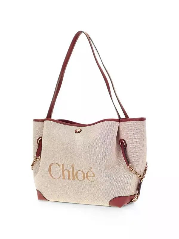 Chloé Clover Logo-print Calf Leather-trim Shoulder Bag