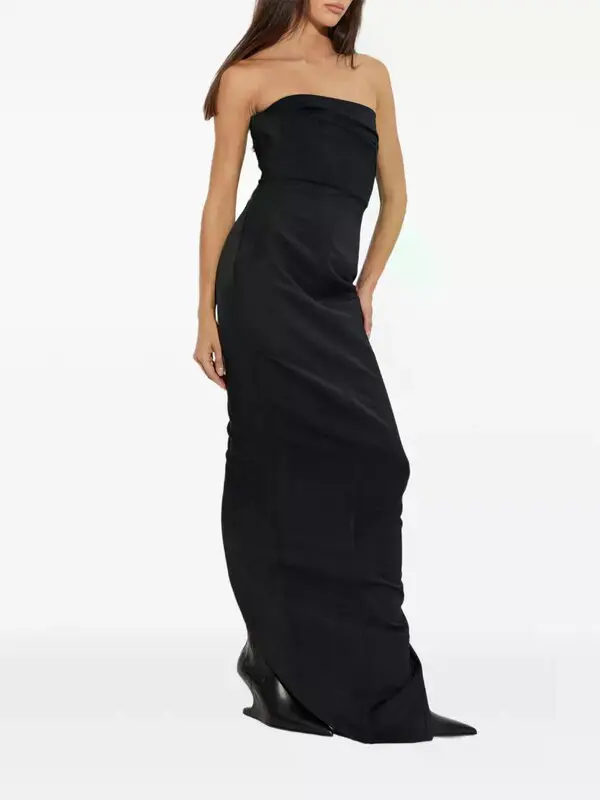 Rick Owens Strapless Bustier Maxi Gown - Black