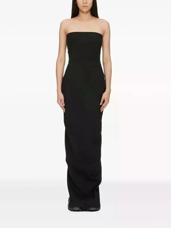 Rick Owens Strapless Bustier Maxi Gown - Black