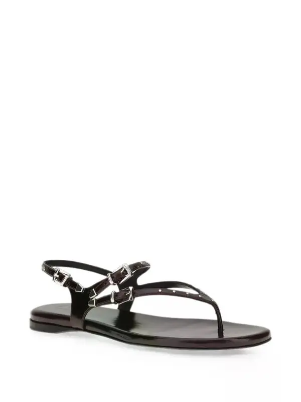 Chloé Susanna Studded Leather Sandals - Brown