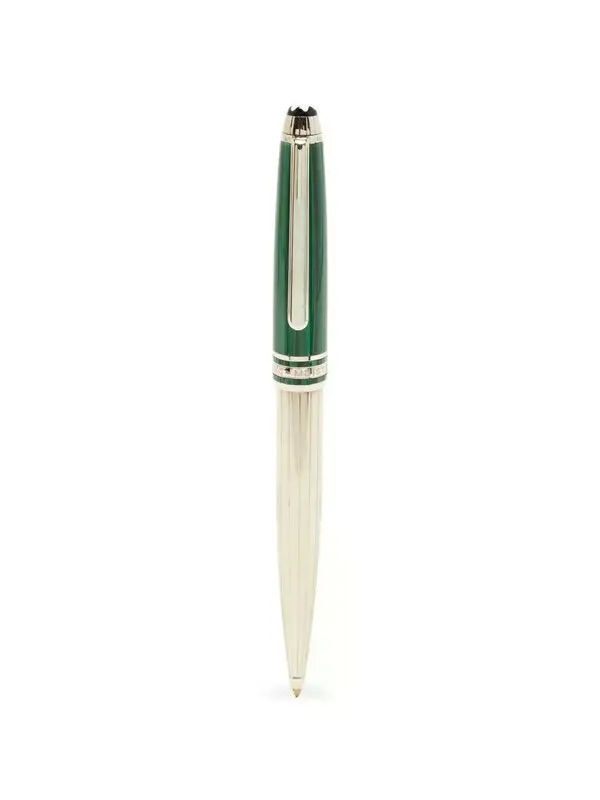 Montblanc Meisterstück Solitaire Nikolai I Malachite Ballpoint Pen - Silver