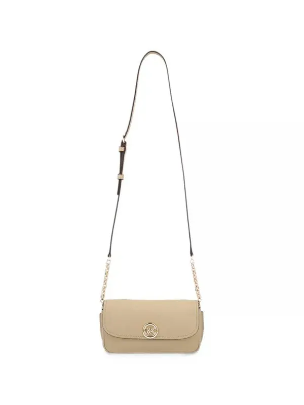 Michael Kors Nolita Logo-plaque Leather Crossbody Bag - Neutrals