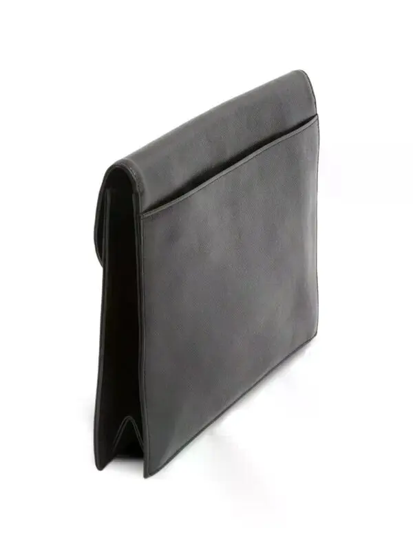 Saint Laurent Logo Embossed Clutch Bag