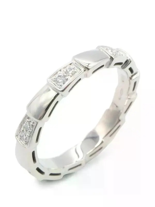 BVLGARI Serpenti Viper Diamond Ring - Silver