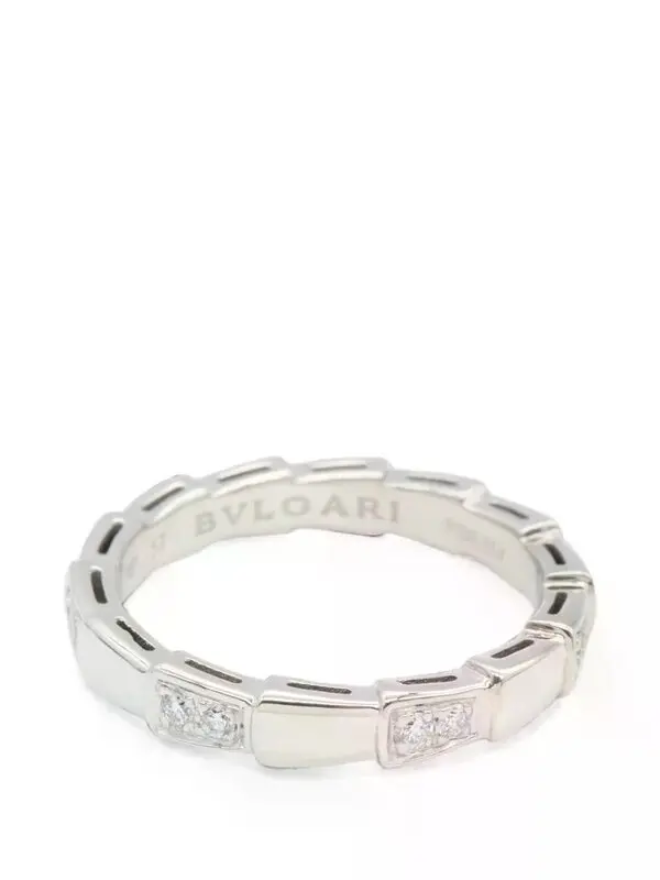 BVLGARI Serpenti Viper Diamond Ring - Silver