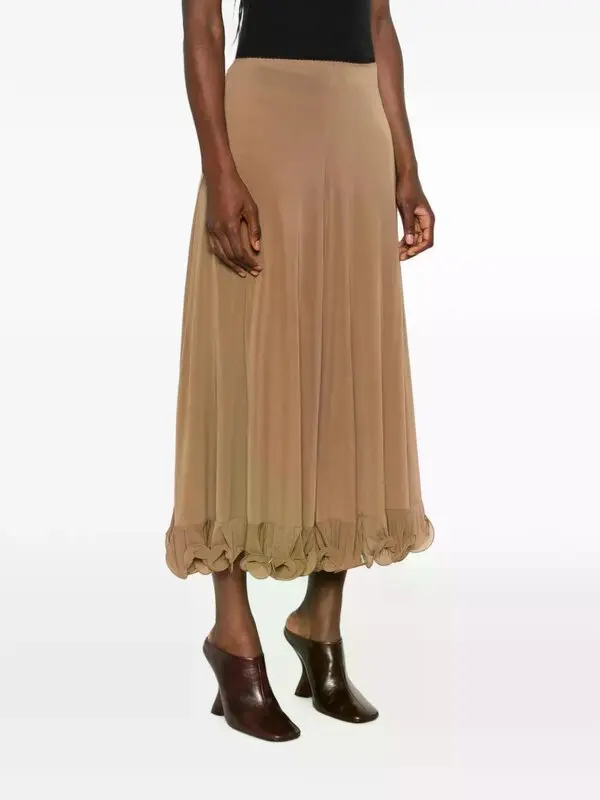 Moschino Ruffled-hem Midi Skirt