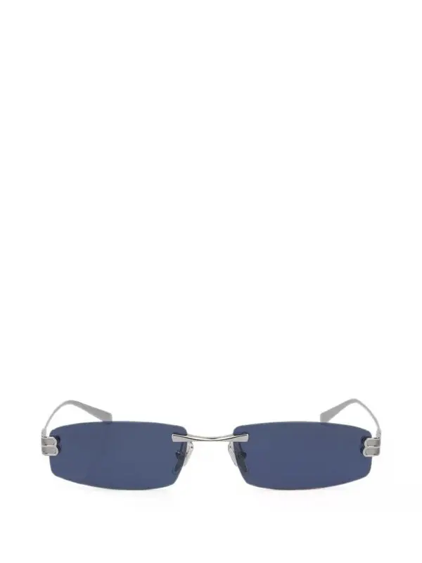 Balenciaga Gossip S Rectangle Frame Sunglasses - Silver