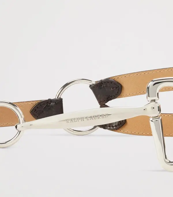 Ralph Lauren Leather Equestrian Bit Belt