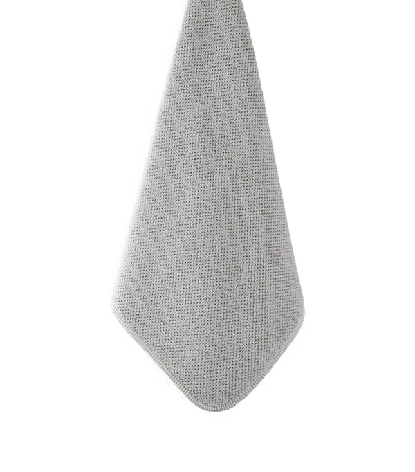 GRACCIOZA Bee Waffle Bath Towel - Silver
