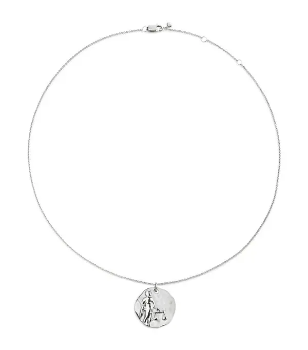 Monica Vinader Sterling Libra Zodiac Pendant Necklace - Silver