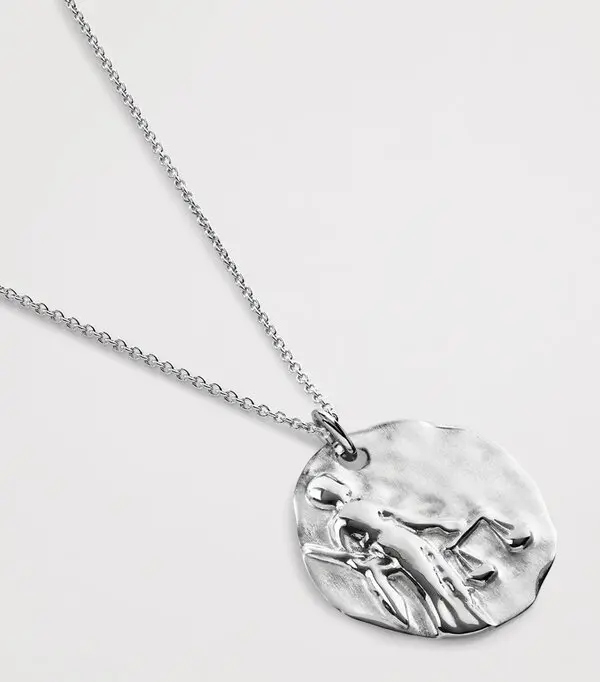 Monica Vinader Sterling Libra Zodiac Pendant Necklace - Silver