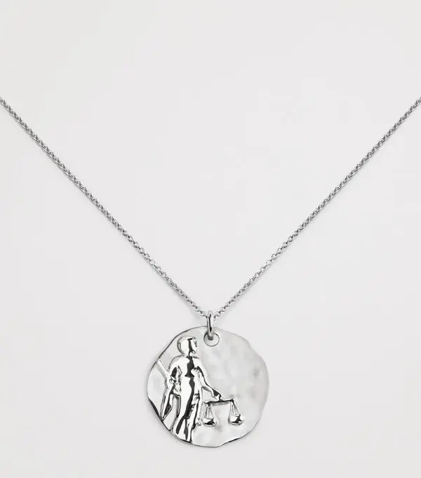 Monica Vinader Sterling Libra Zodiac Pendant Necklace - Silver