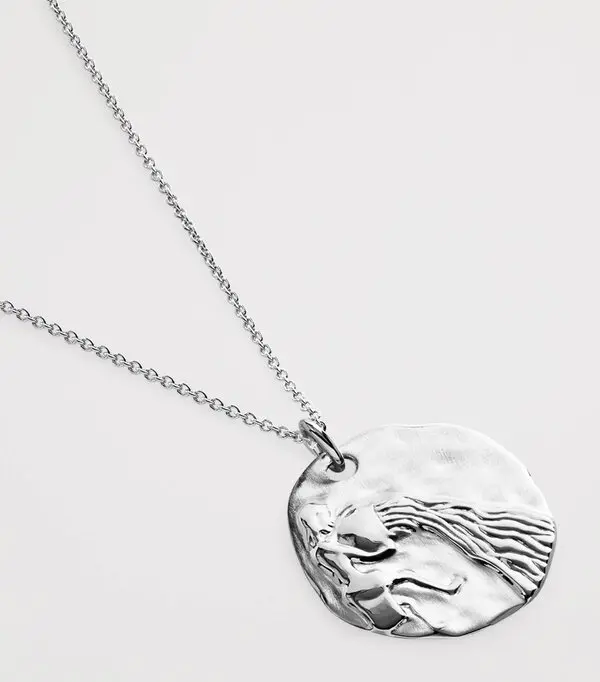 Monica Vinader Sterling Aquarius Zodiac Necklace - Silver
