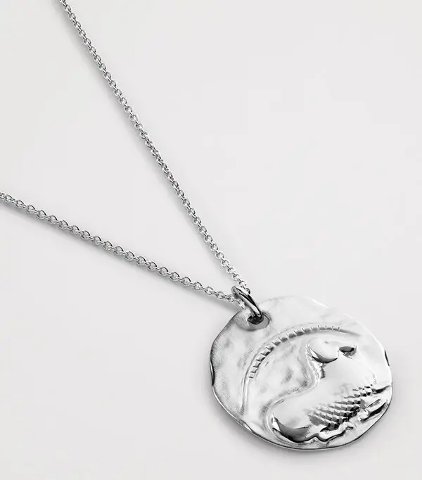 Monica Vinader Sterling Aries Zodiac Necklace - Silver