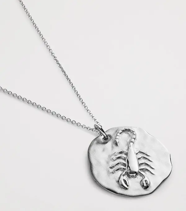 Monica Vinader Sterling Scorpio Zodiac Pendant Necklace - Silver