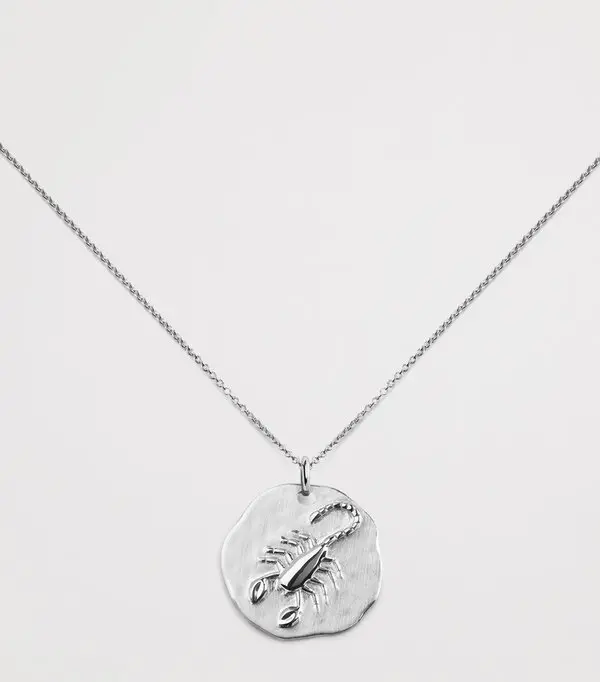 Monica Vinader Sterling Scorpio Zodiac Pendant Necklace - Silver