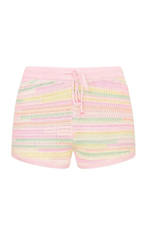 LoveShackFancy Windly Cotton Knit Shorts - Multi