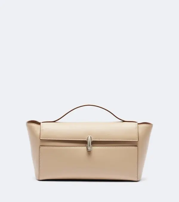 Savette Small Leather Top-handle Bag - Beige
