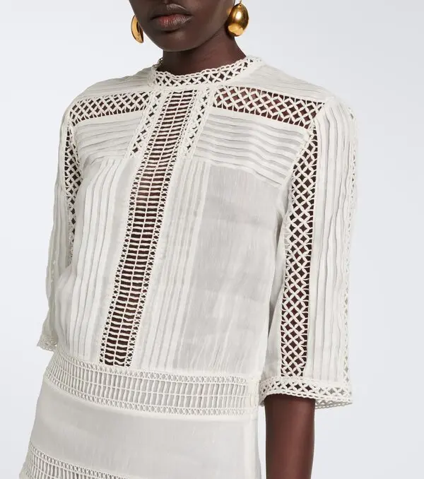 MARANT ETOILE Open-knit Minidress - White