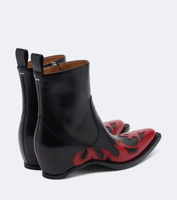 MAISON MARGIELA Heel-less Leather Cowboy Boots