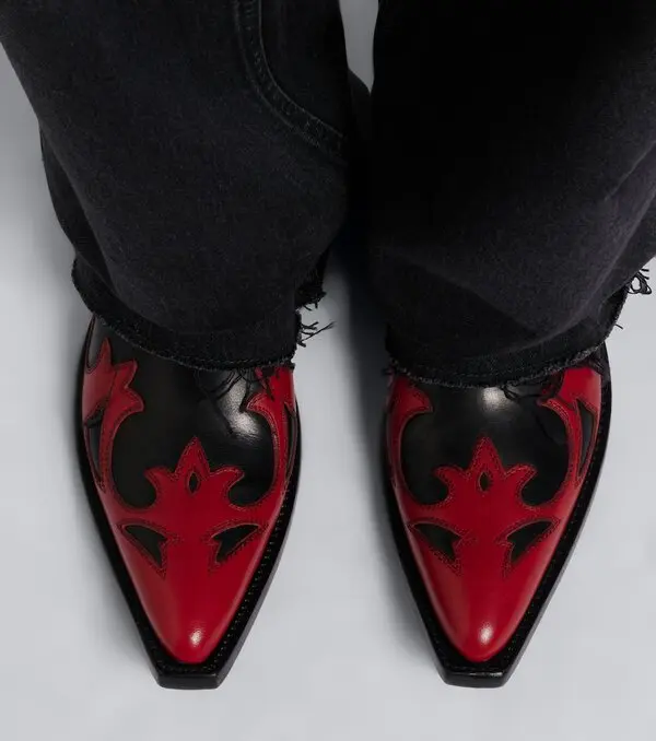 MAISON MARGIELA Heel-less Leather Cowboy Boots