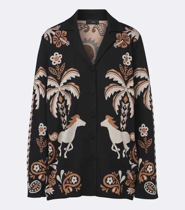 Alanui Island Roots Wool And Silk-blend Blazer